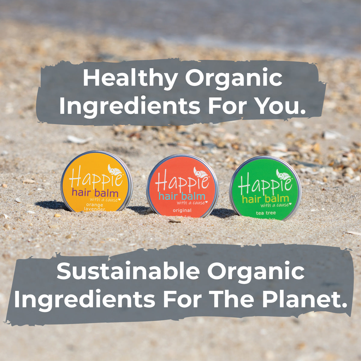 Organic Hair Pomade 3 Pack Bundle – Happie Balm